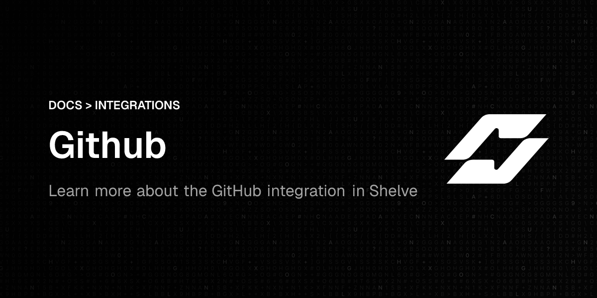 Github - Shelve Docs