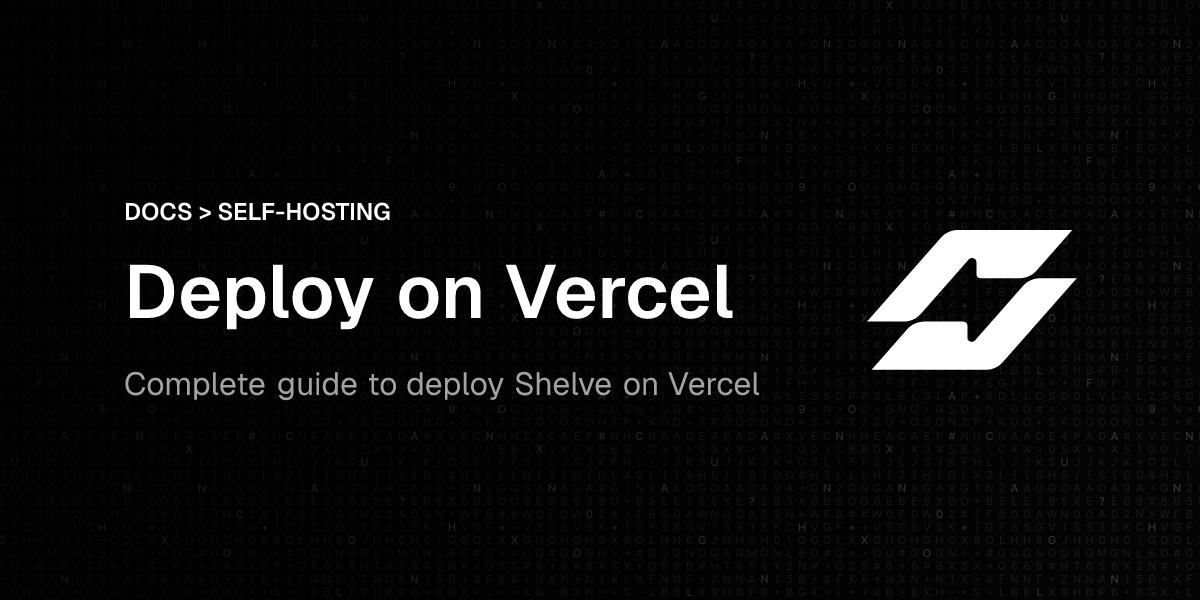 Deploy on Vercel - Shelve Docs